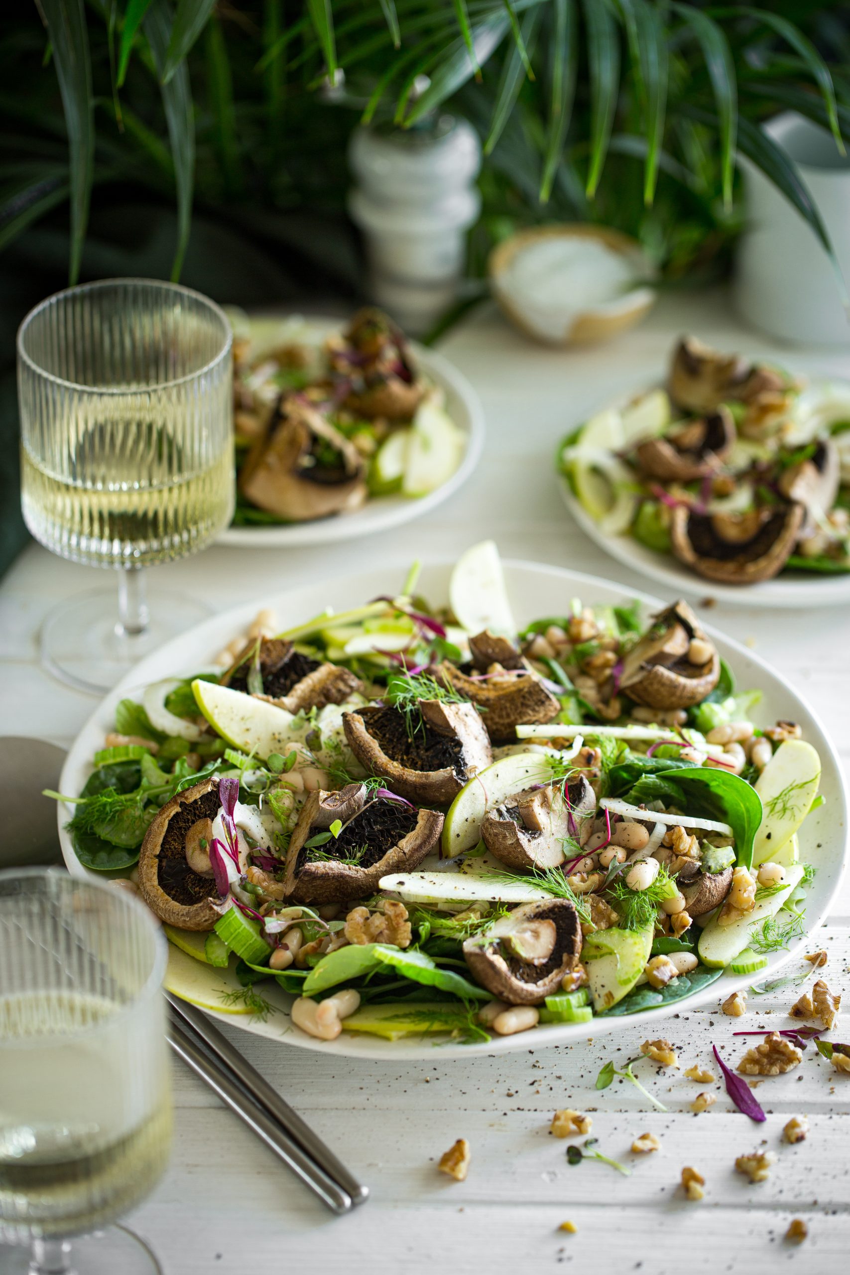 Cannellini Bean, Fennel, Apple & Roasted Mushroom Salad • Modern Mom SA