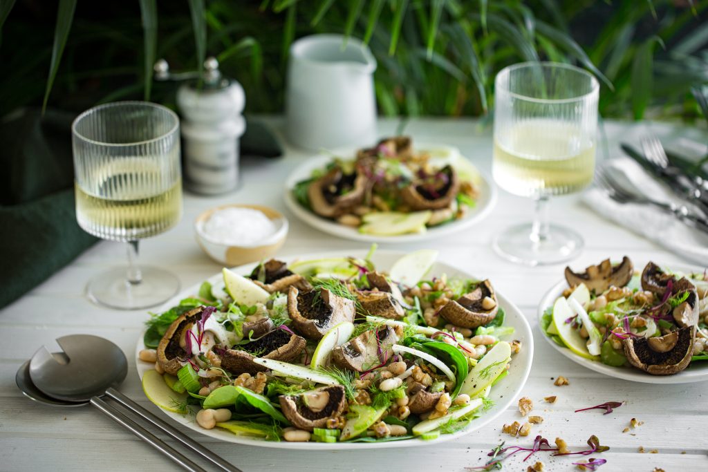 Cannellini Bean, Fennel, Apple & Roasted Mushroom Salad • Modern Mom SA